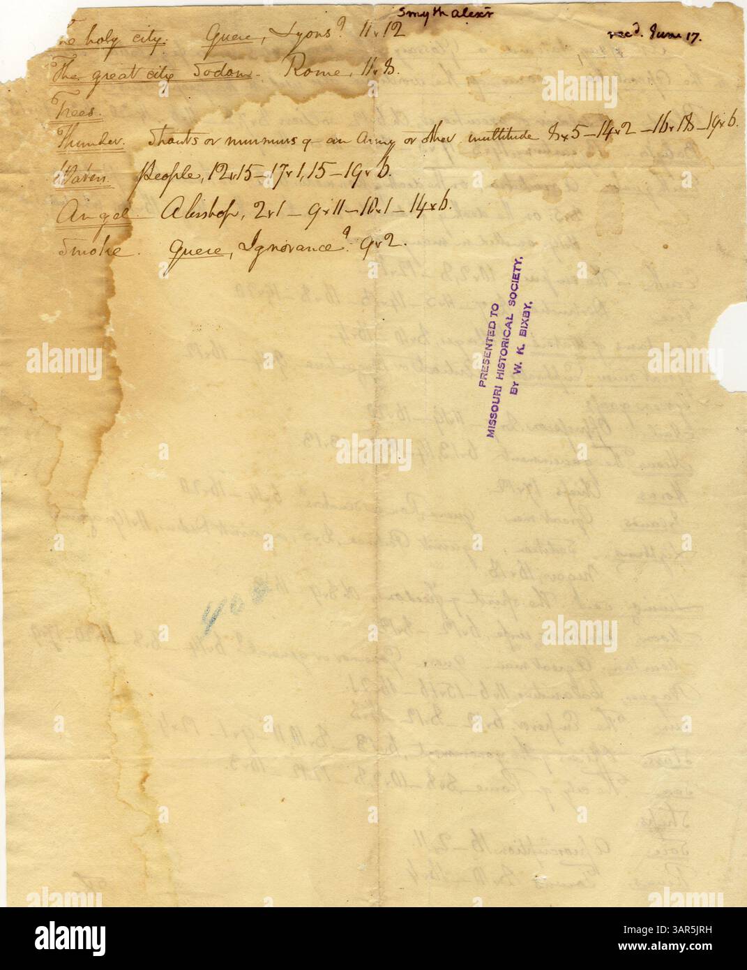 A letter from Alexander Smyth to Thomas Jefferson, dated January 14 ...