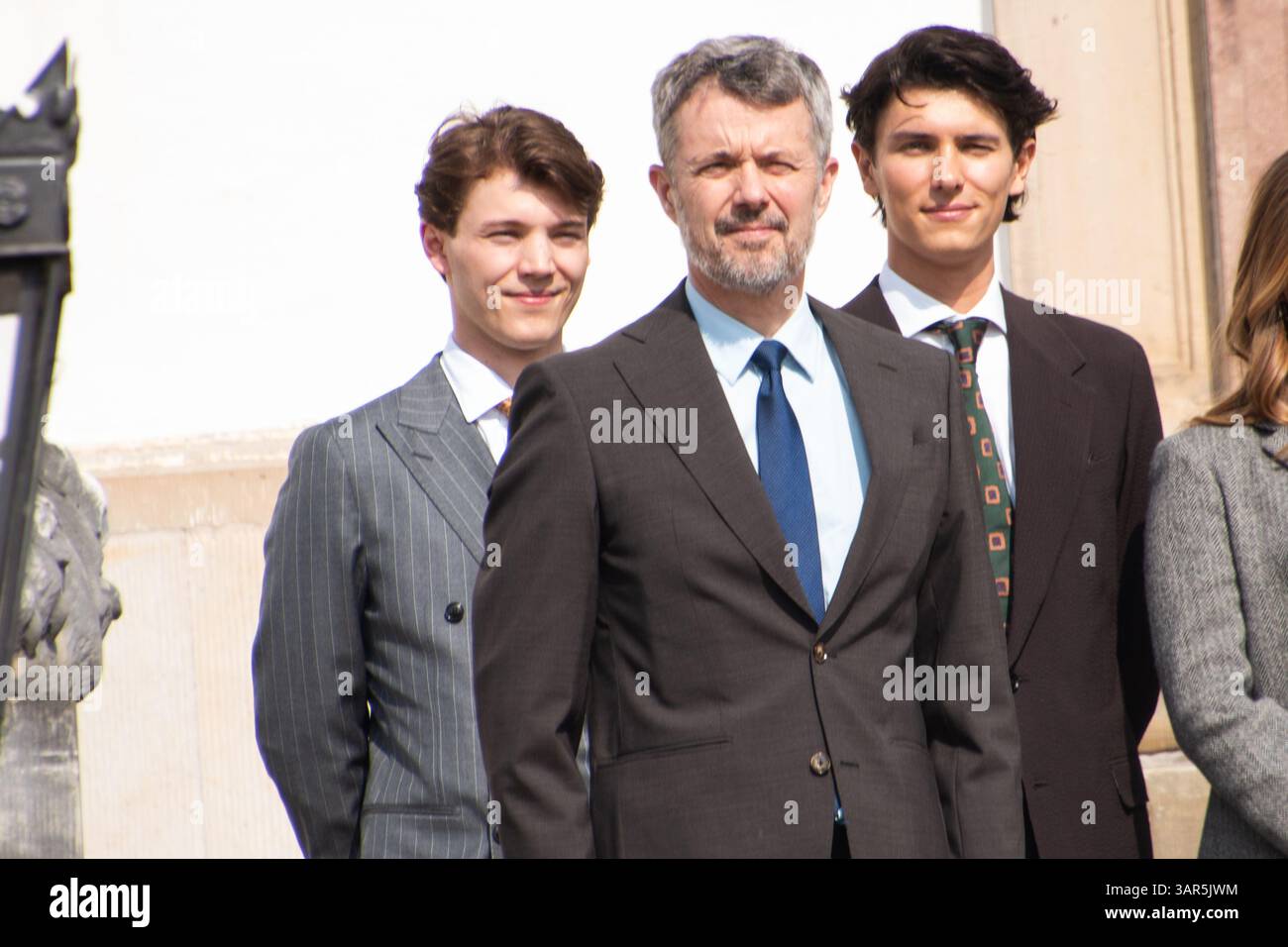 Count Felix of Monpezat (L), King Frederik (C) and Count Nikolai of ...