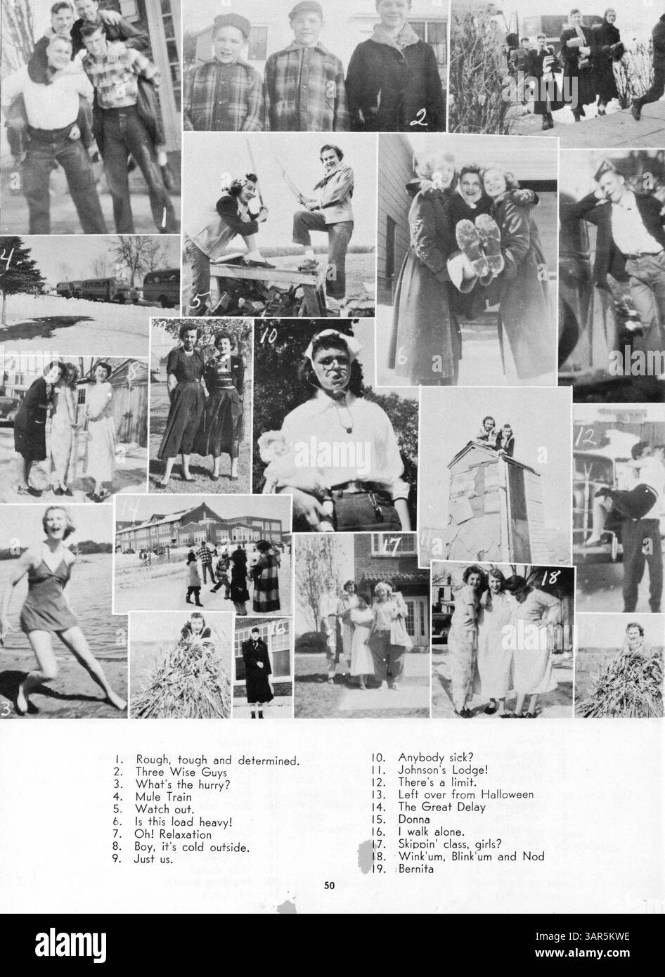This 1950 'The Bear' yearbook from Bloomington High School records the ...