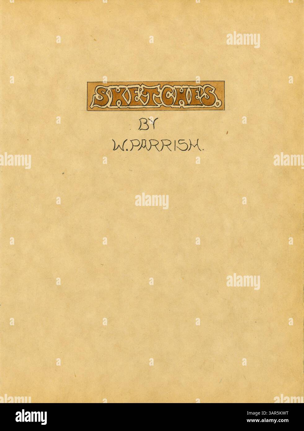 Title page for 'Sketches' by Williamina Parrish in 'The Potter's Wheel ...