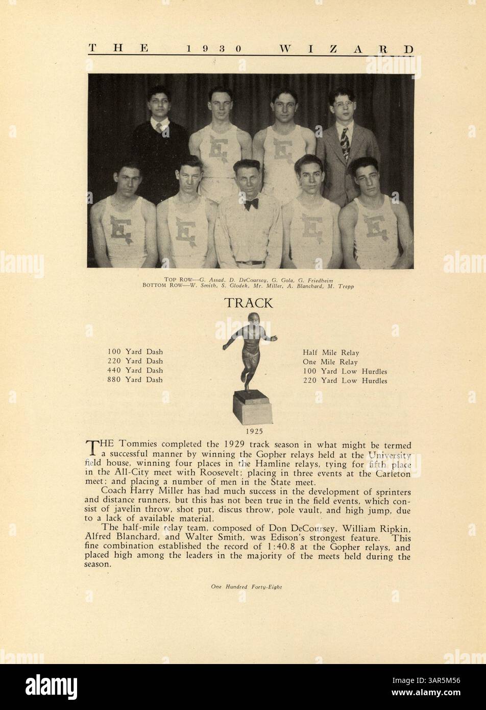 The 1930 Edison Yearbook, 'Wizard,' provides a record of the 1929-1930 ...