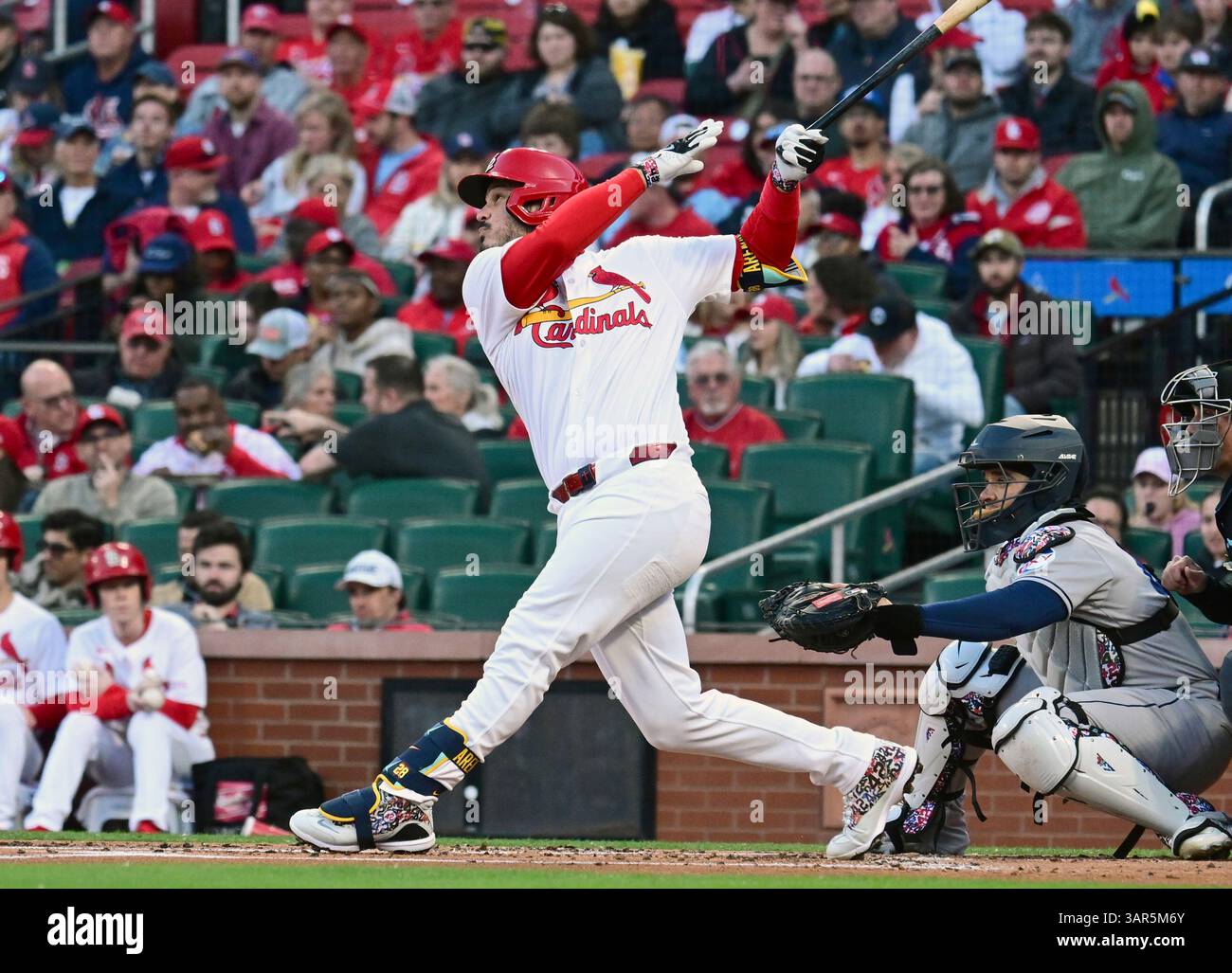 ST. LOUIS, MO - APRIL 15: St. Louis Cardinals third baseman Nolan ...