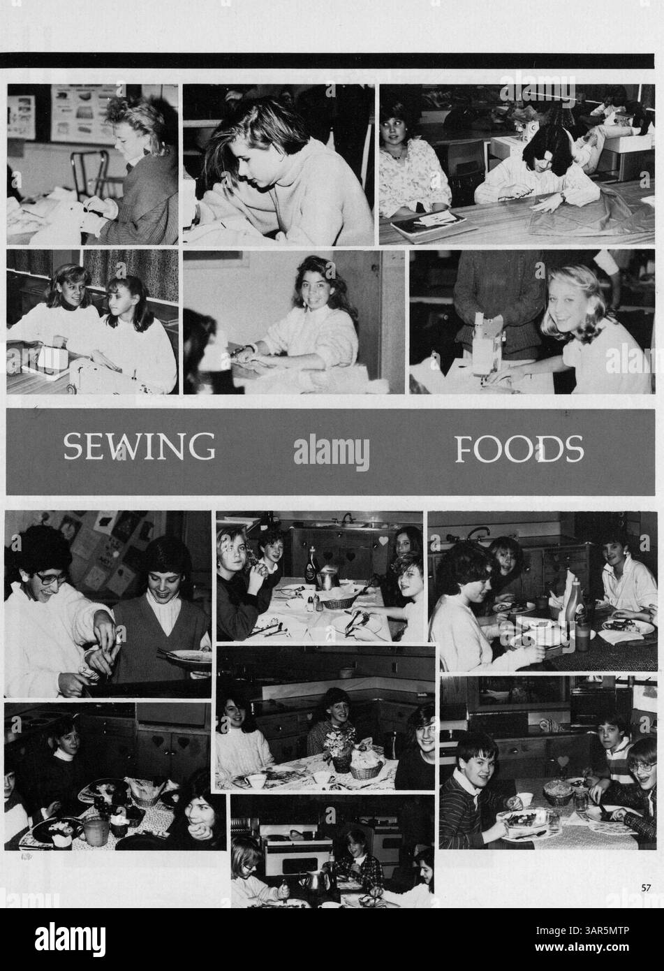 This junior high school yearbook documents the students, teachers, clubs, athletics, and other ...