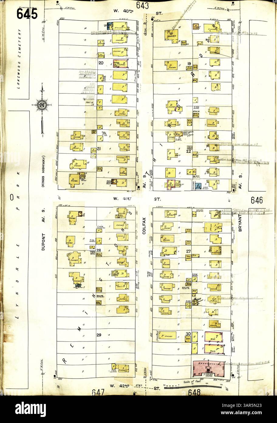 This Sanborn Insurance Map of Minneapolis, covering 1912-1930, offers ...