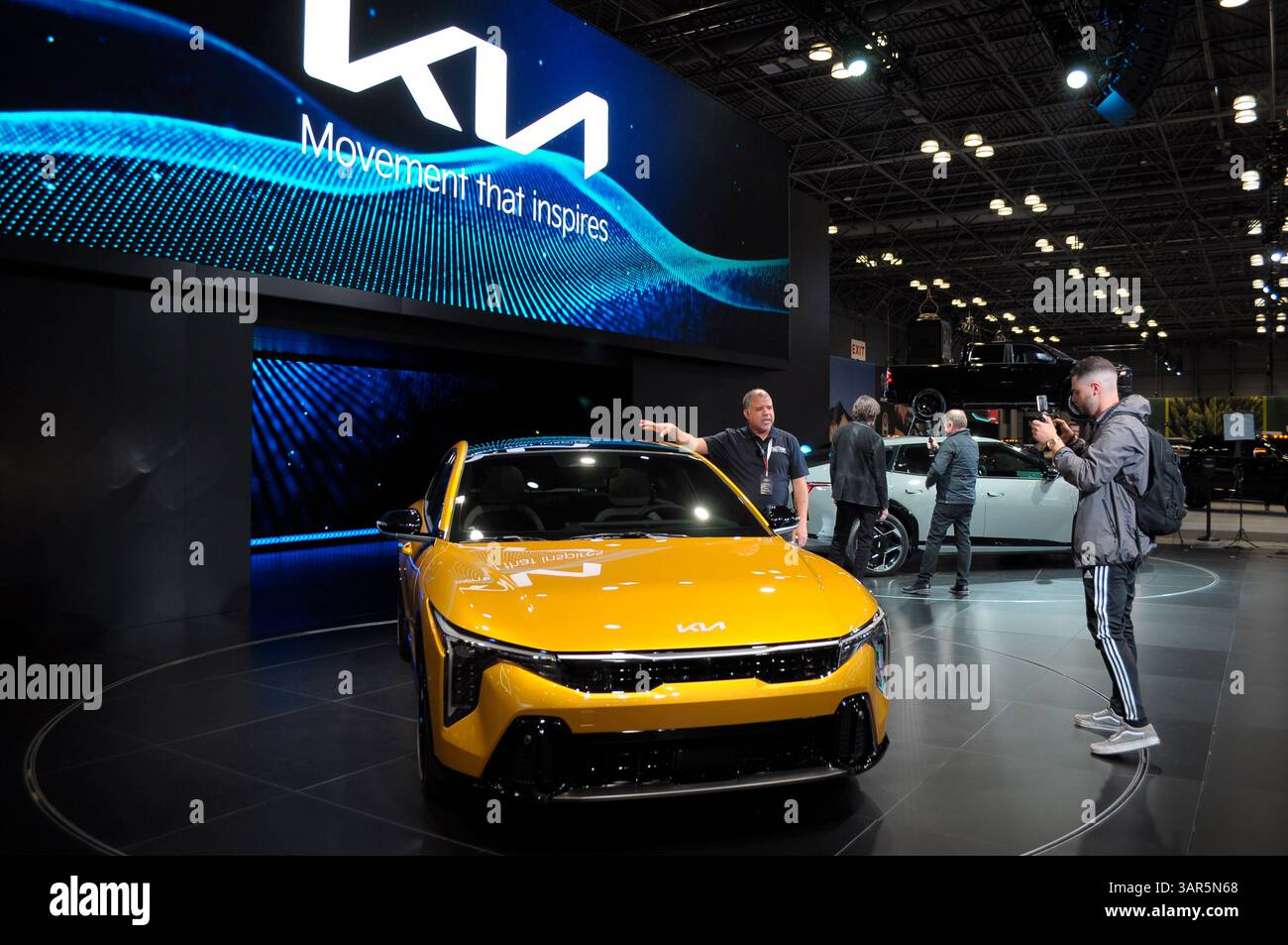 A Kia K4 Hatchback vehicle seen on media day at the 2025 New York ...
