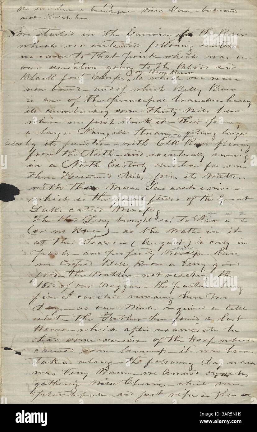 This journal accounts Major Alexander Culbertson’s 1870 journey from ...