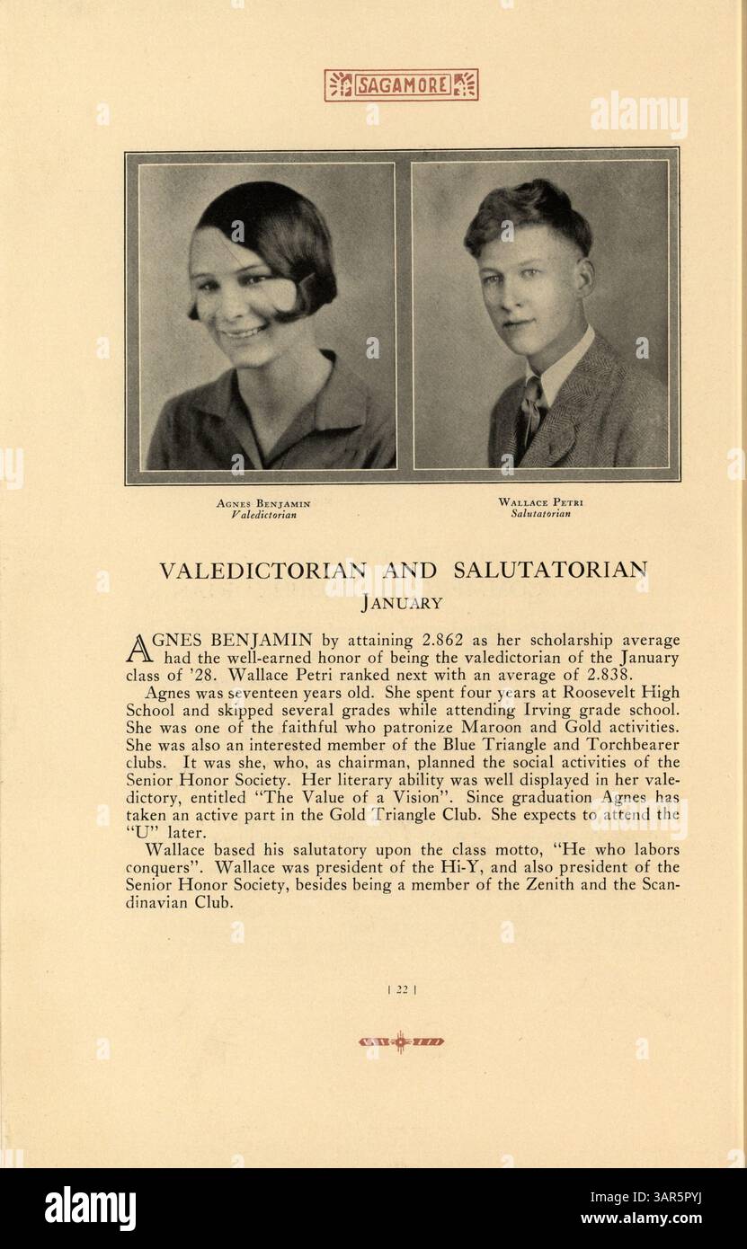 The 1928 'Sagamore' yearbook from Roosevelt High School captures ...