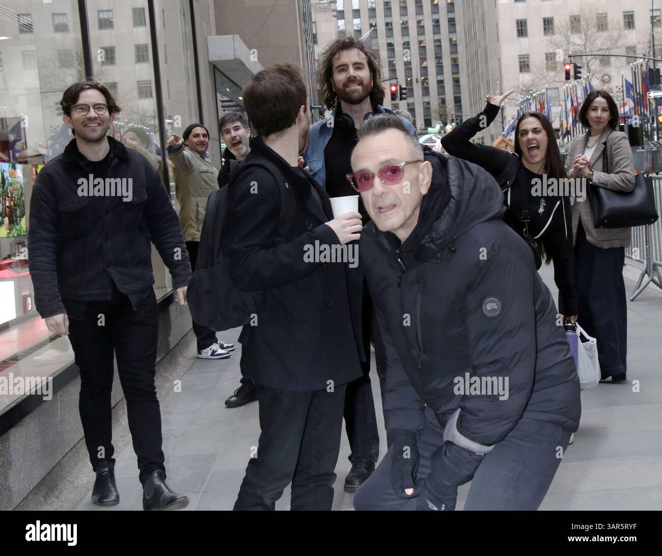 New York, NY, USA. 16th Apr, 2025. Hank Azaria seen after a performance ...