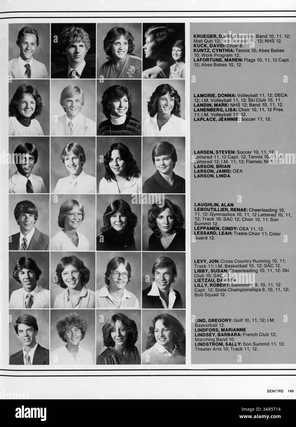 The 1981 Bear yearbook of Lincoln High School covers student portraits ...
