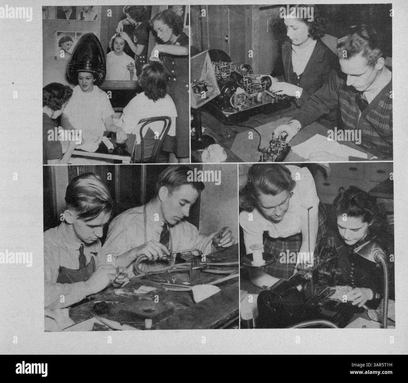 The 1940 'Tradewind' vocational yearbook documents key events from the ...