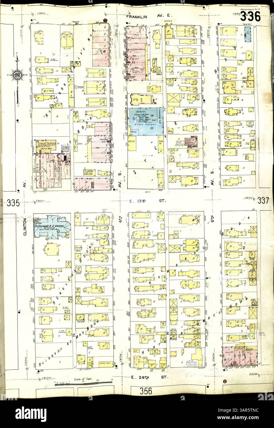 This volume of Sanborn Insurance Maps from 1912 through 1930 charts ...