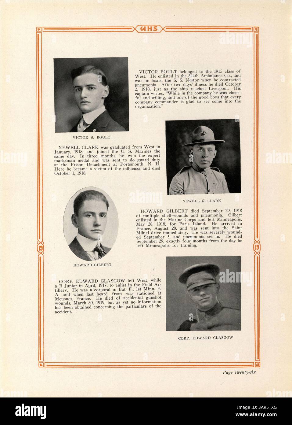 This 1919 'Hesperian' yearbook from West High School includes portraits ...