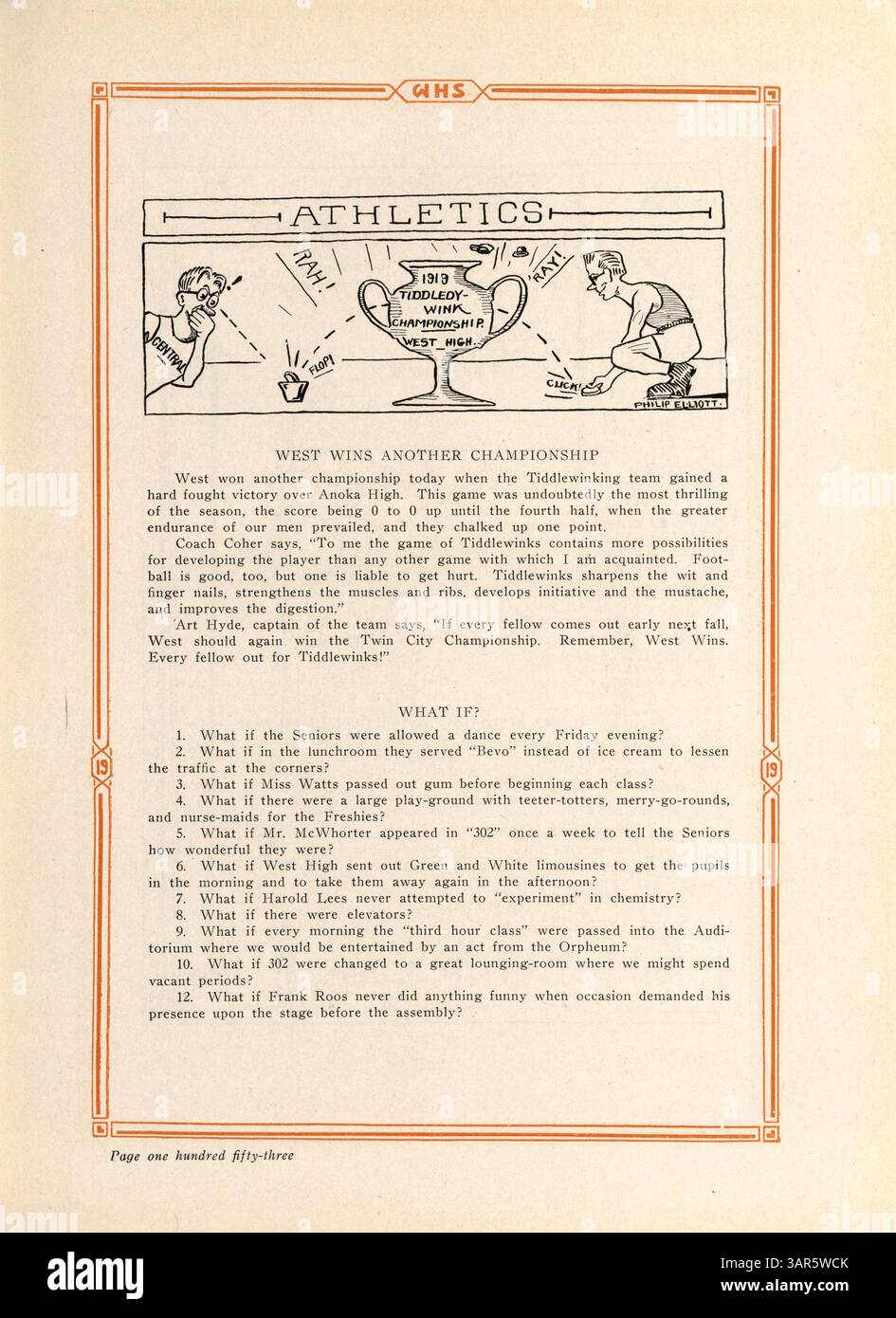 This 1919 high school yearbook, 'Hesperian,' documents the activities ...
