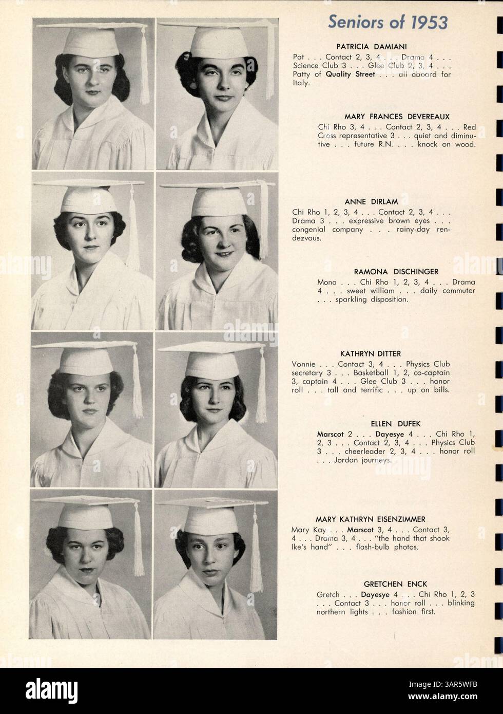 The 1953 Dayesye yearbook from St. Margaret's Academy documents the ...