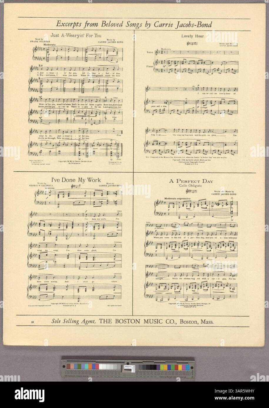 This edition from the 'Seven Songs' collection by Carrie Jacobs-Bond ...