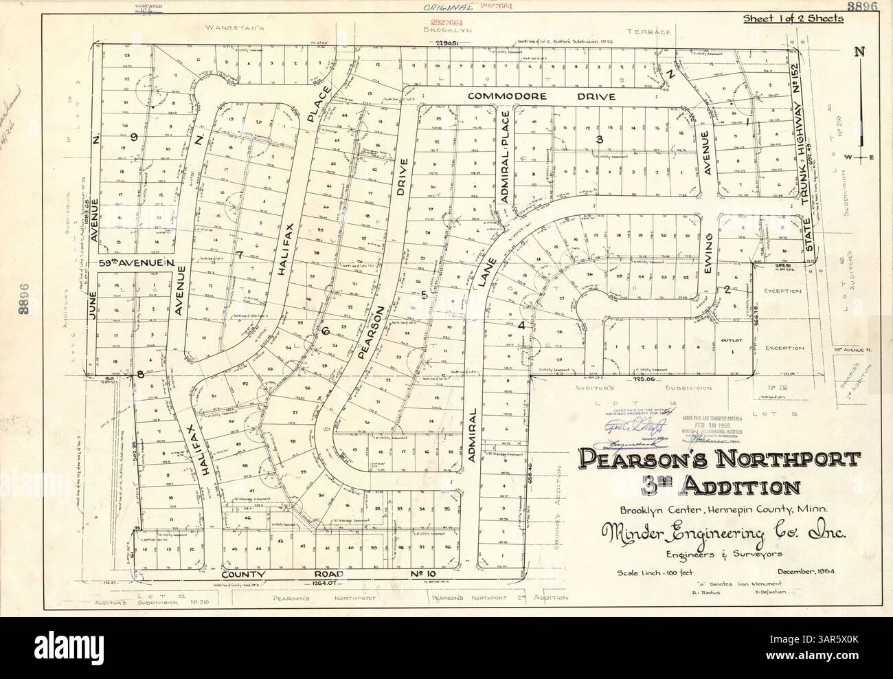 Pearson's Northport 3rd Addition refers to a land development project in Minneapolis, showcasing ...