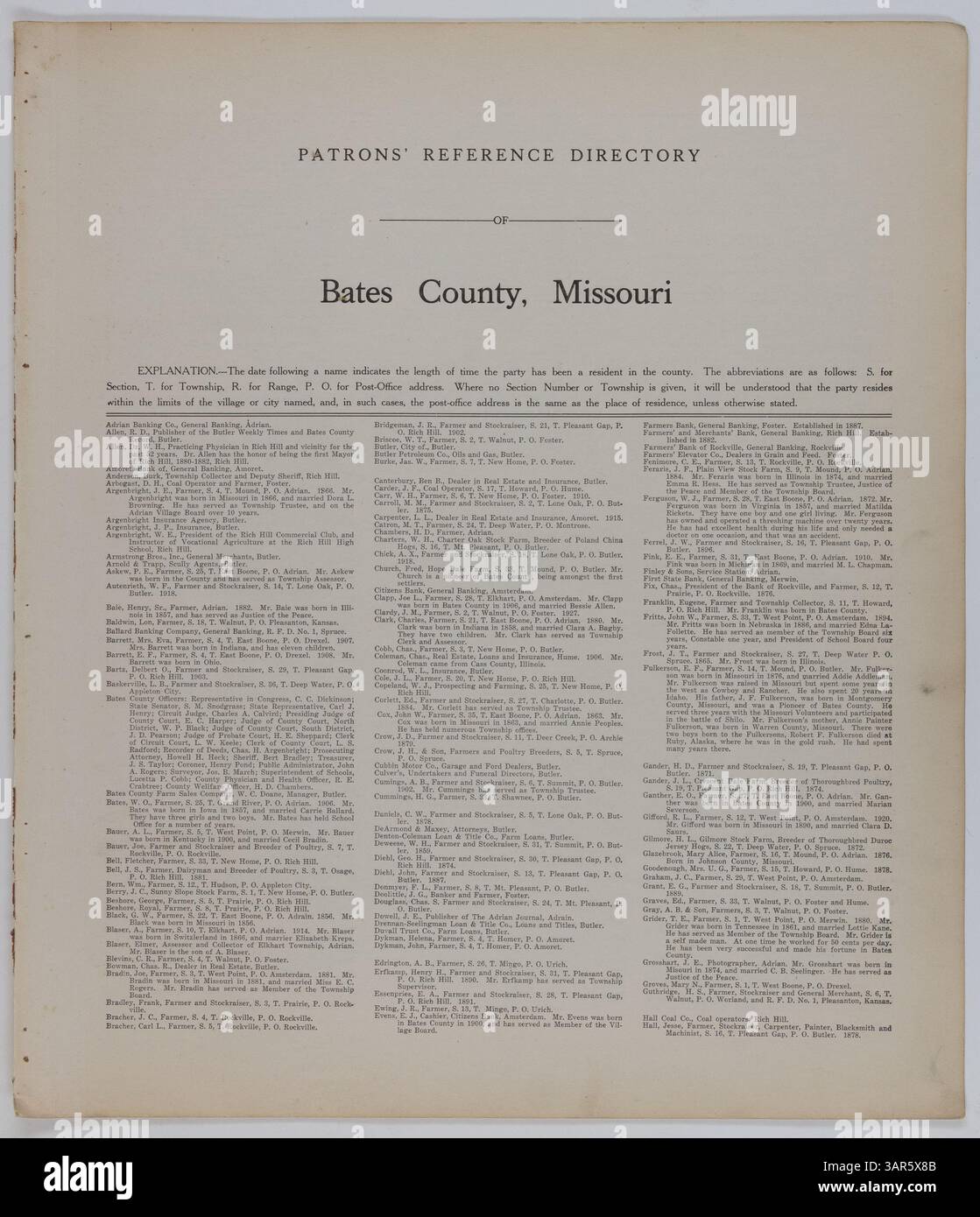 This standard atlas of Bates County, Missouri, includes various maps ...