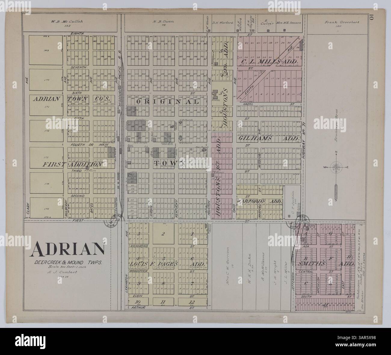 This edition of the Standard Atlas of Bates County, Missouri highlights ...
