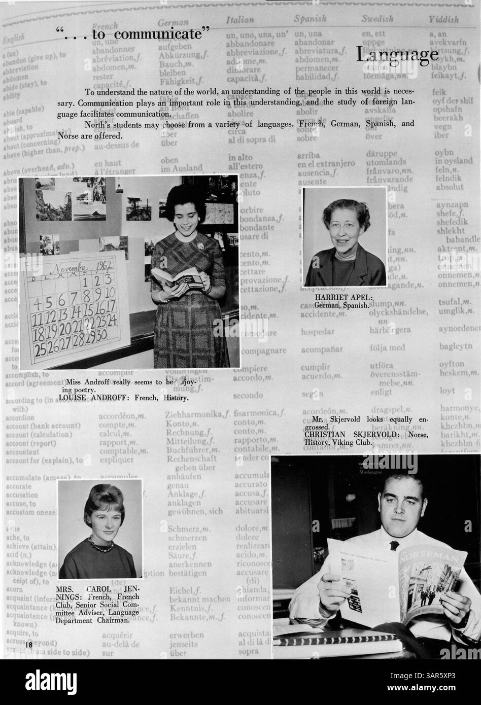 The 1963 North High yearbook, 'Polaris 1963,' documents the events ...