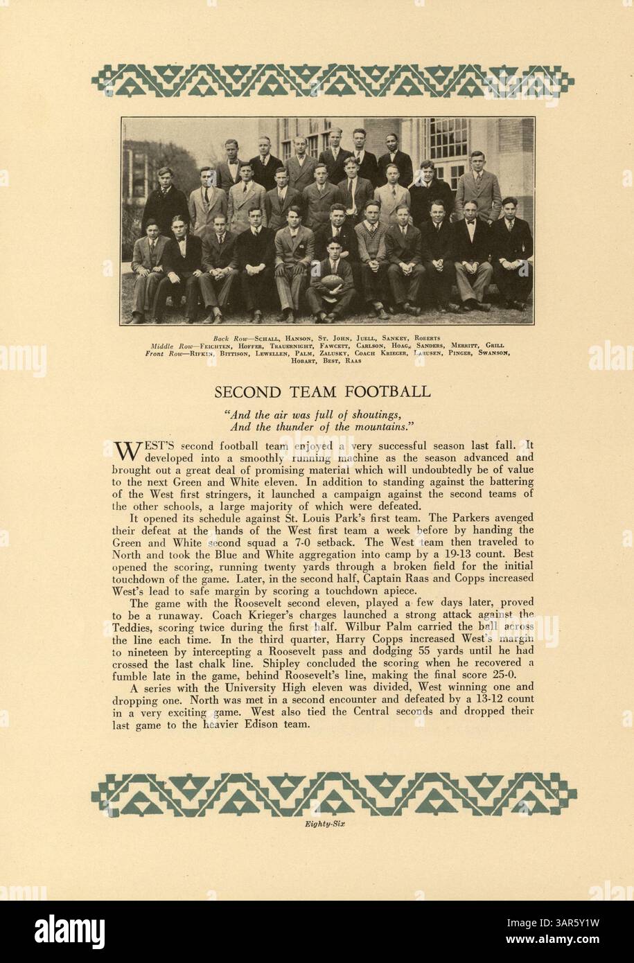 The 1926 West High yearbook, Hesperian, documents the students ...