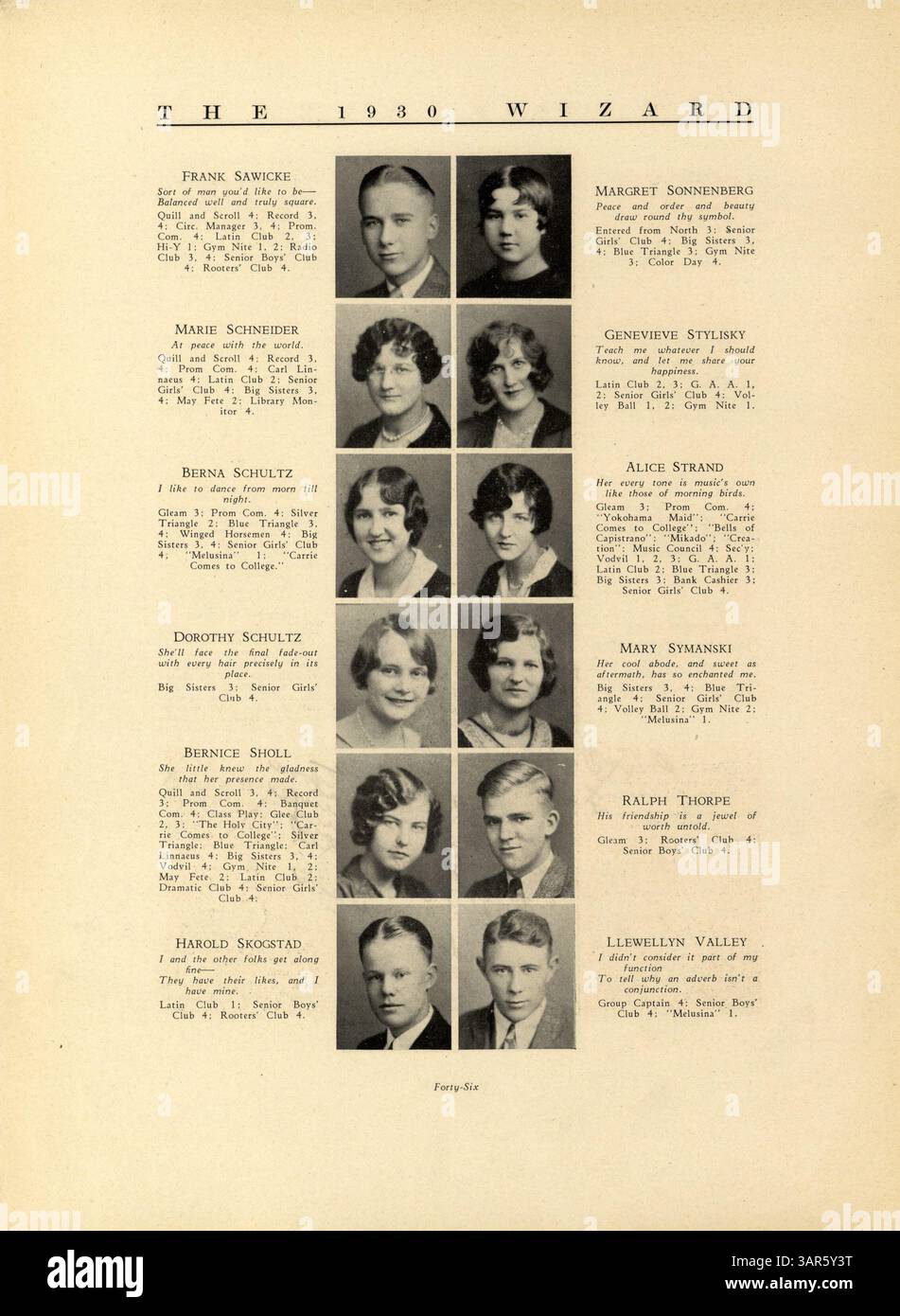 The 1930 Wizard yearbook from Edison High School records key events ...