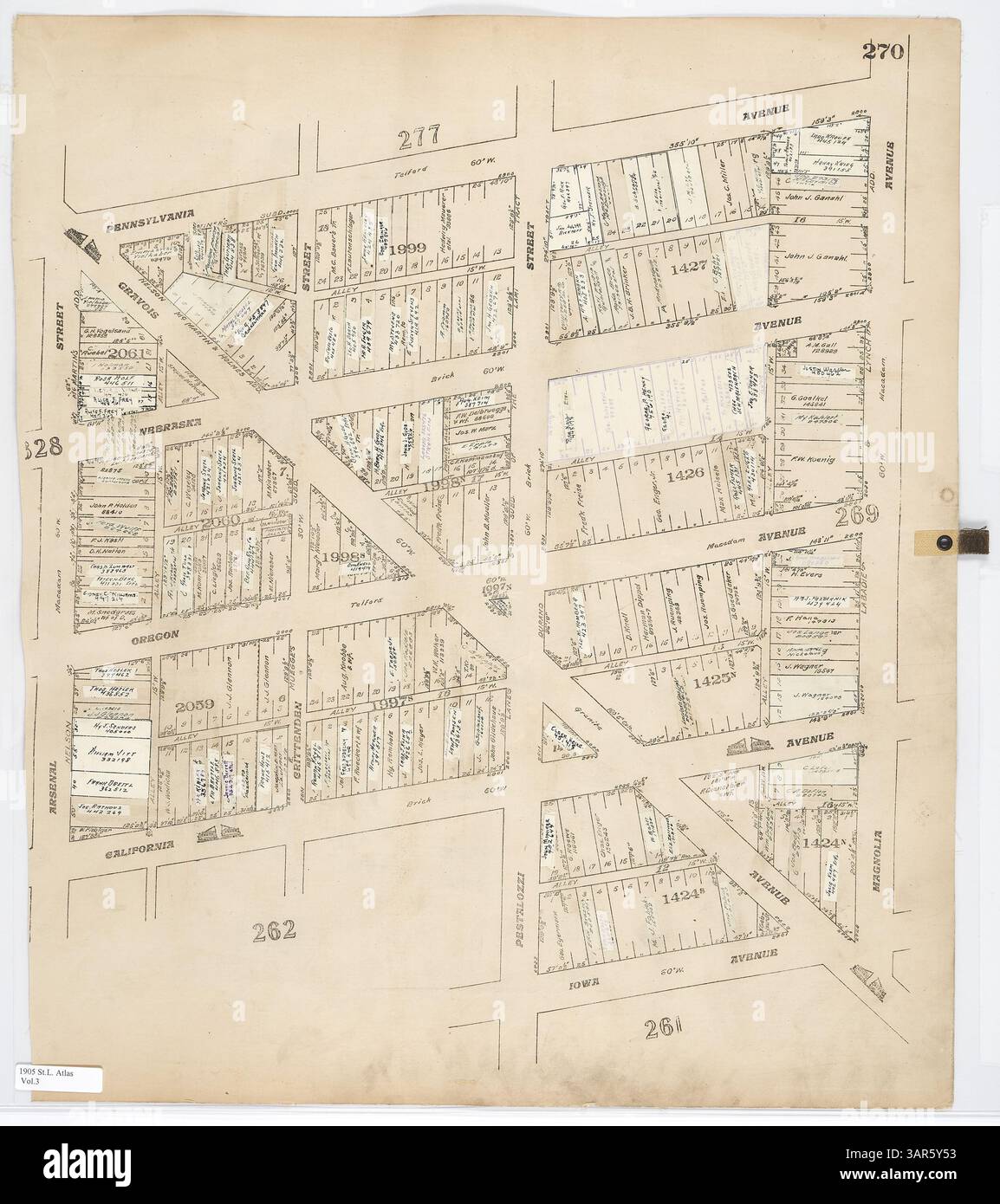 Volume 3 of the Atlas of the City of St. Louis, documenting city ...