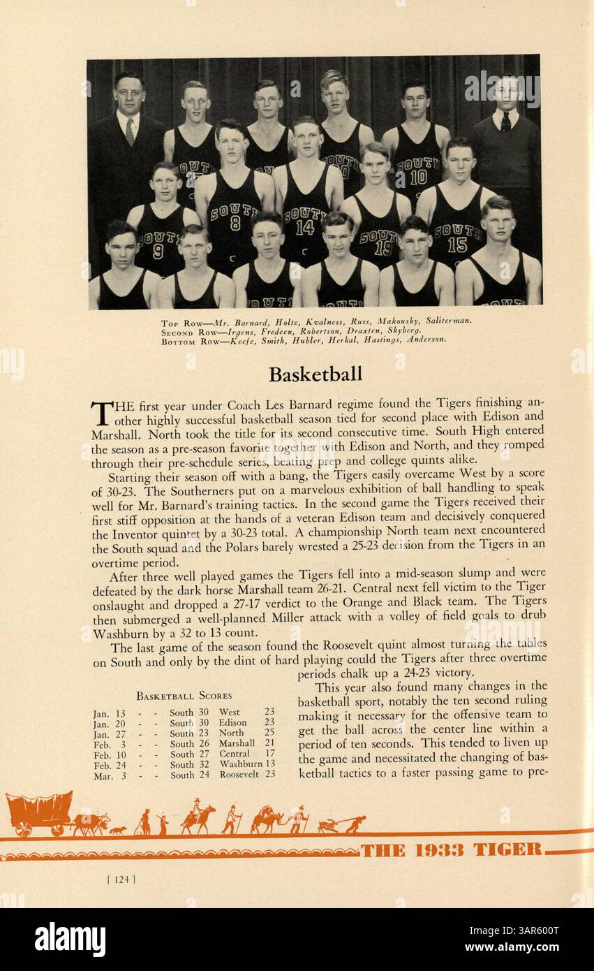 The 1933 'Tiger' yearbook from South High School showcases the student ...