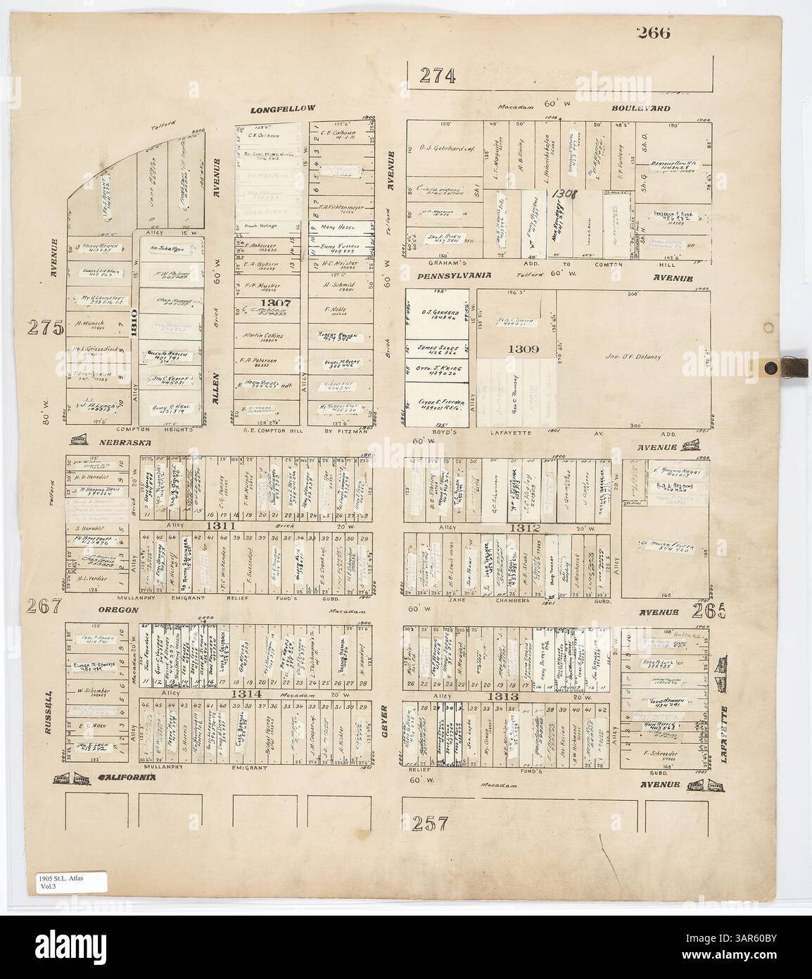 The third volume of the Atlas of St. Louis, spanning pages 198 to 294 ...