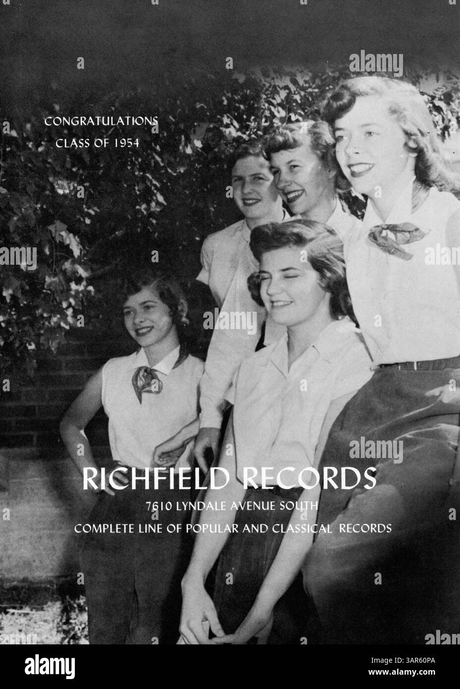 The 1954 Bloomington High Yearbook, titled '54 Bloomington Bear ...
