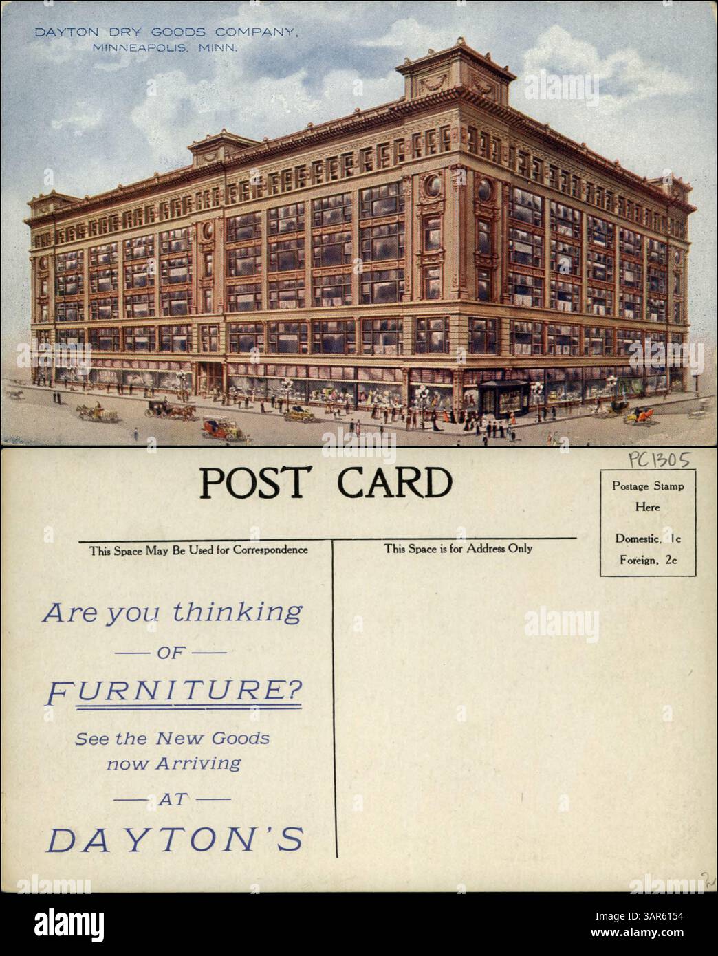 This advertisement for Dayton Dry Goods Company promotes new furniture ...