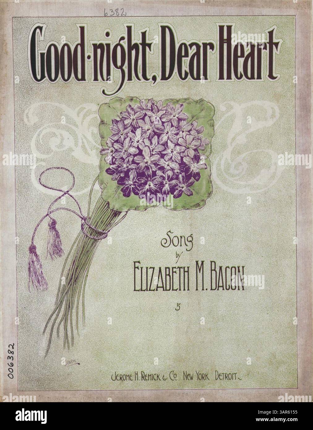 This sheet music cover, titled 'Good night, dear heart,' is written by ...