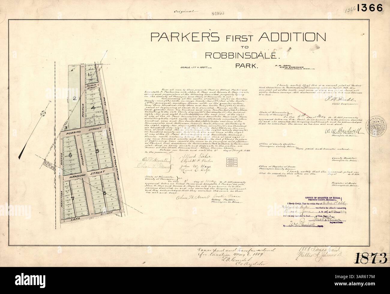 Parker's First Addition to Robbinsdale Park documents a significant ...