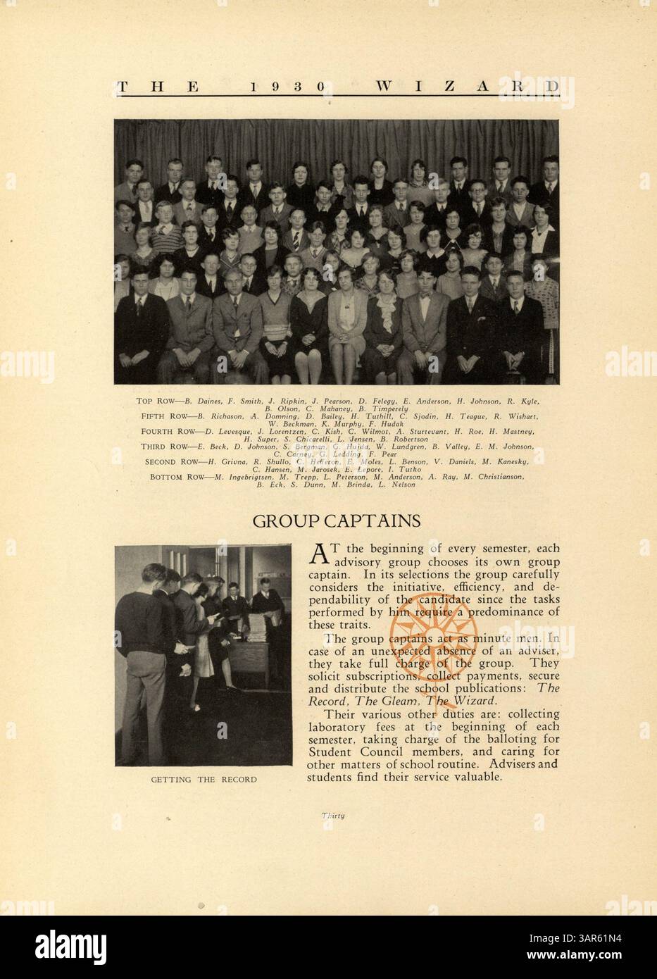 Edison High School's 1930 yearbook, Wizard, highlights the achievements ...