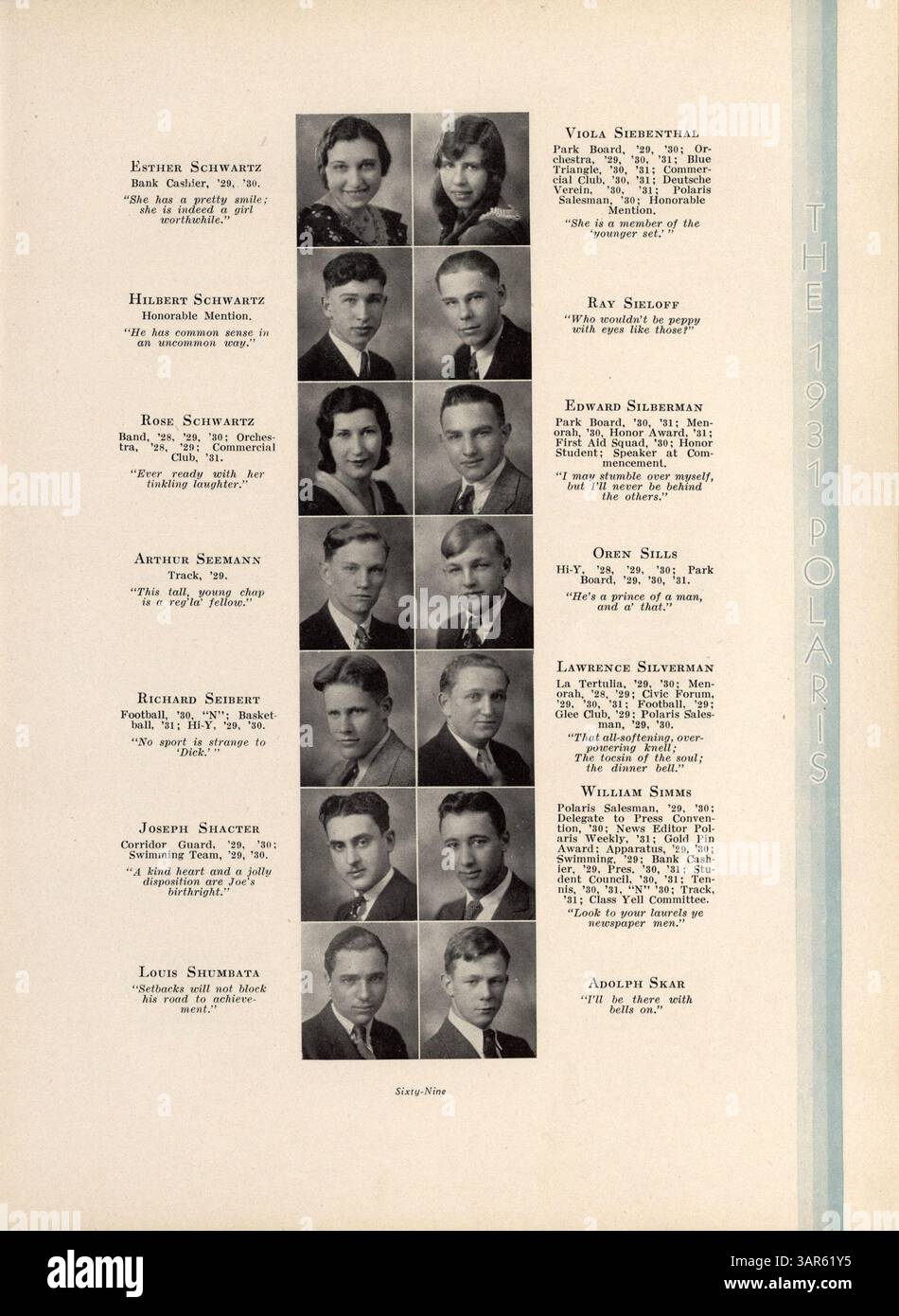 The 'Polaris 1931' yearbook from North High School documents the major ...