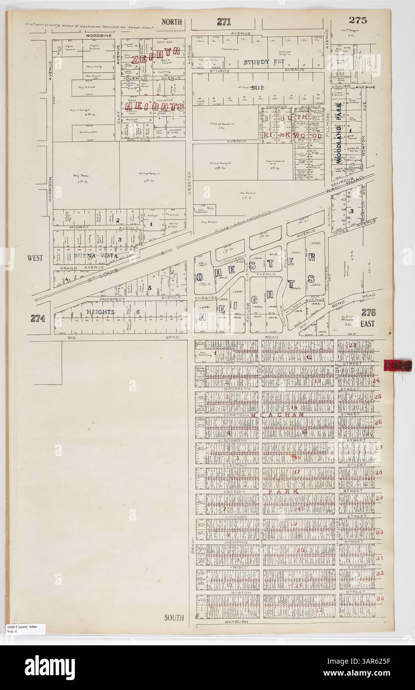 A map from Volume 4 of the Atlas of St. Louis County, showing the west ...