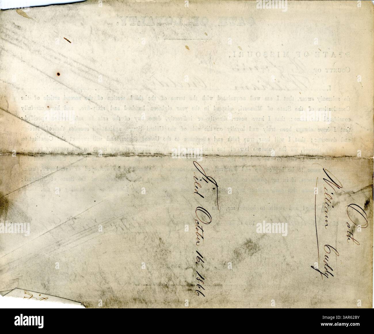 William Cuddy of St. Louis, Missouri, takes the oath of allegiance to ...