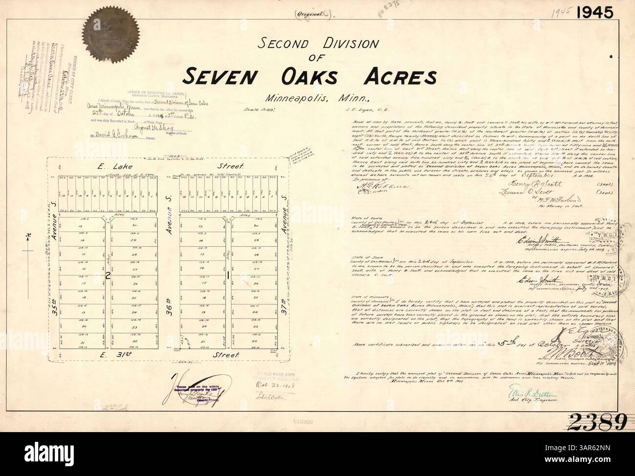 The Second Division of Seven Oaks Acres is a residential development in ...