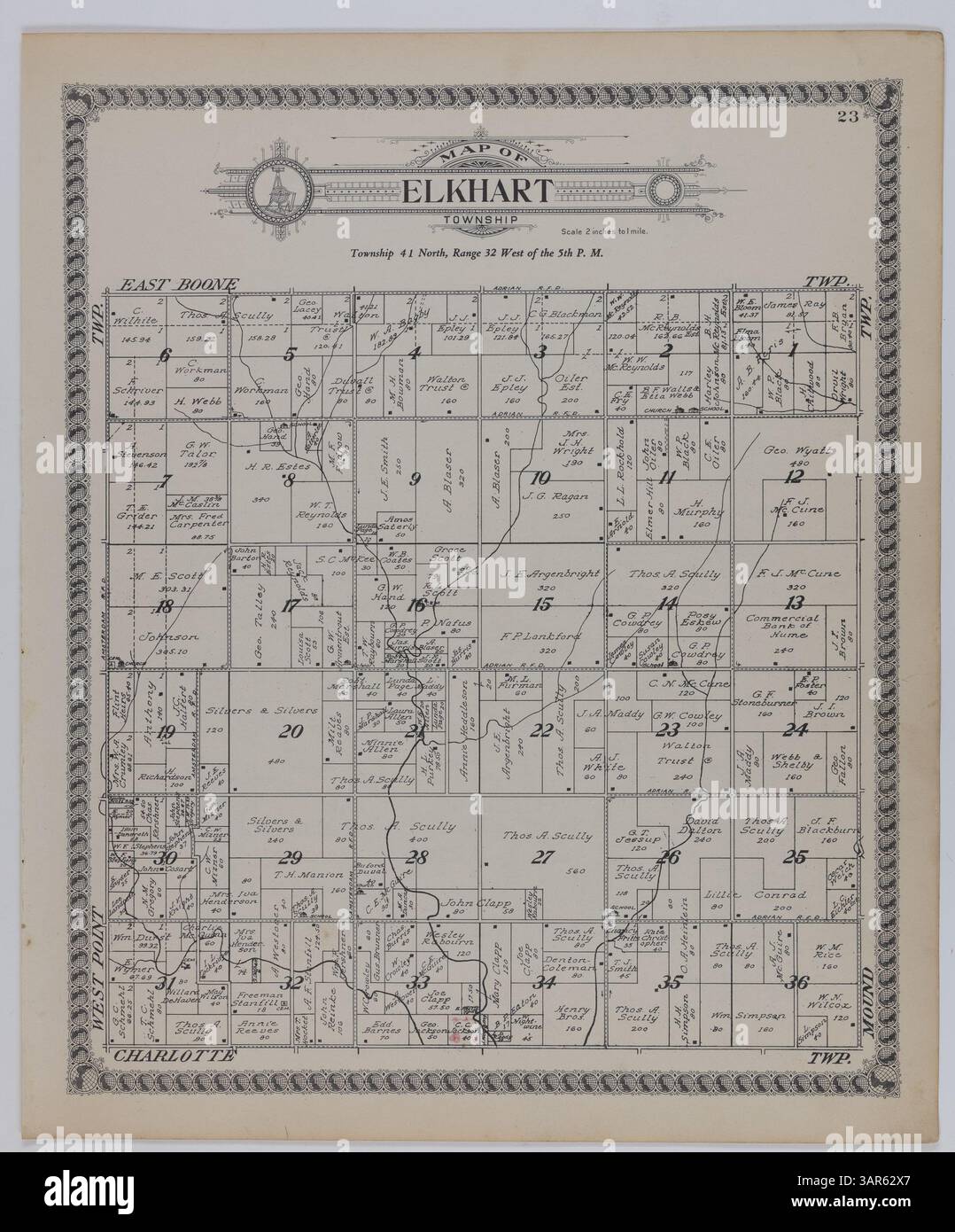 Volume of the Standard Atlas of Bates County, Missouri, detailing ...
