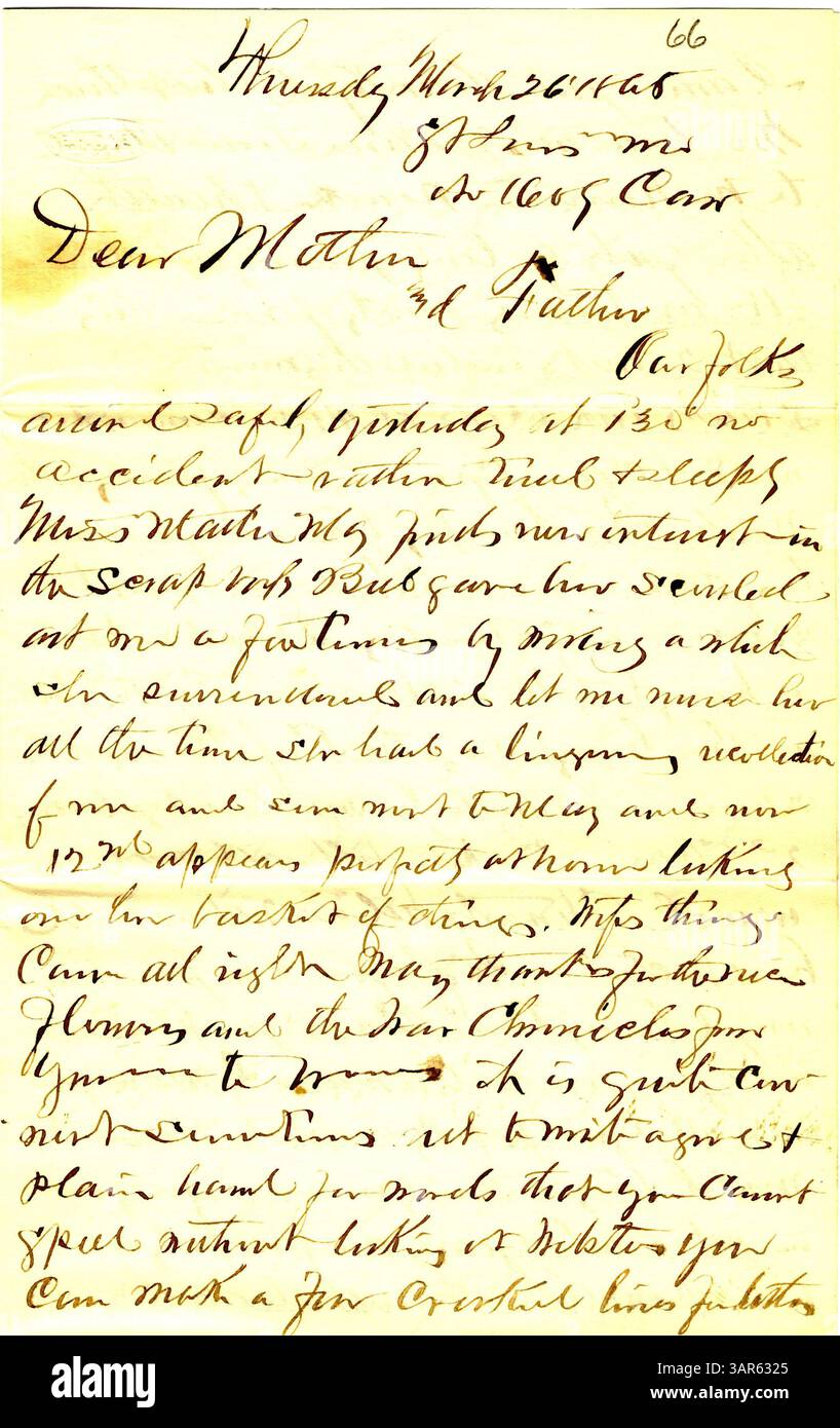 Thomas S. Hawley, writing from St. Louis, Missouri, to his parents on ...