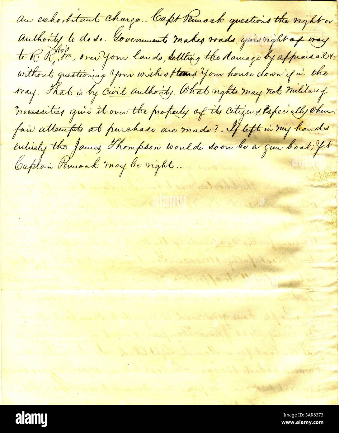 Seth Ledyard Phelps' letter from March 14, 1863, aboard the U.S.S ...