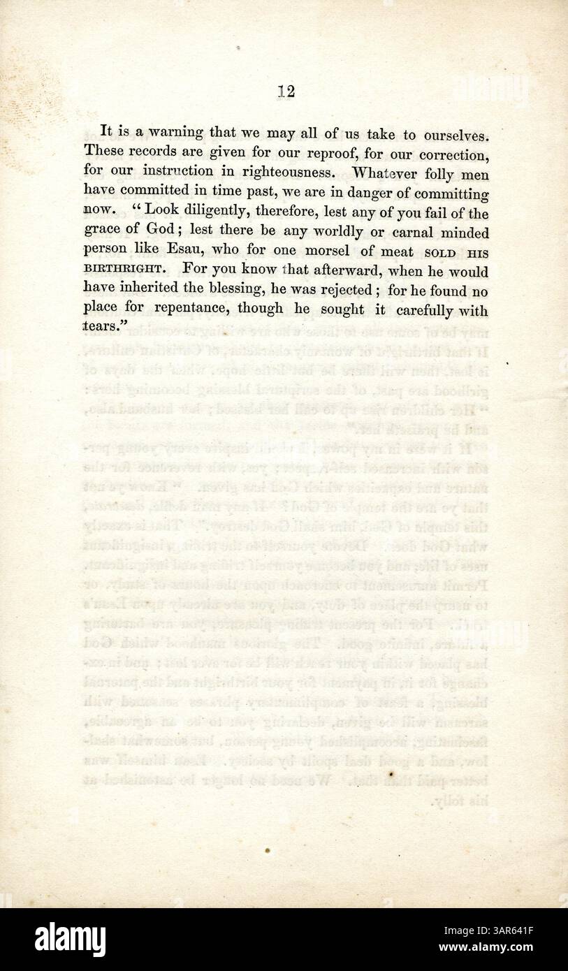 The printed sermon 'Lost Birthright: A Sermon for the Young' by William ...
