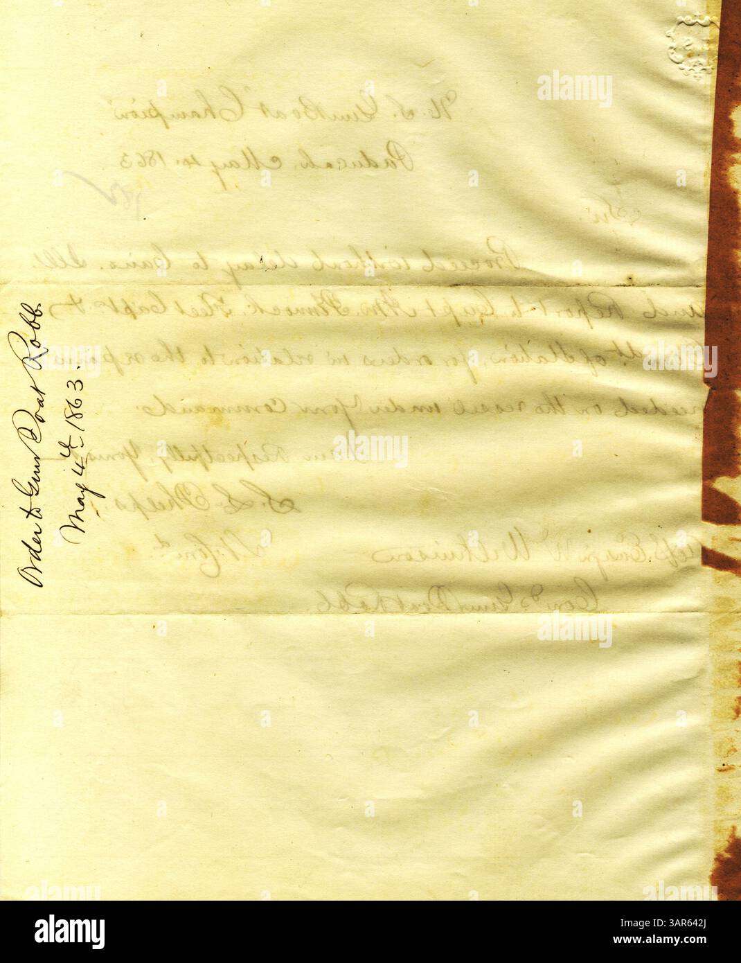 This letter, signed by Seth Ledyard Phelps aboard the U.S.S. Champion ...