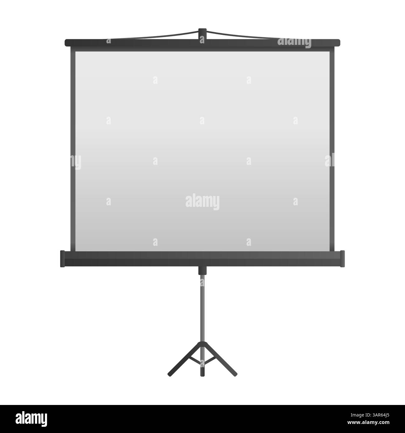 Clean Blank White Projector Screen Vector. Projector Screen Element for ...