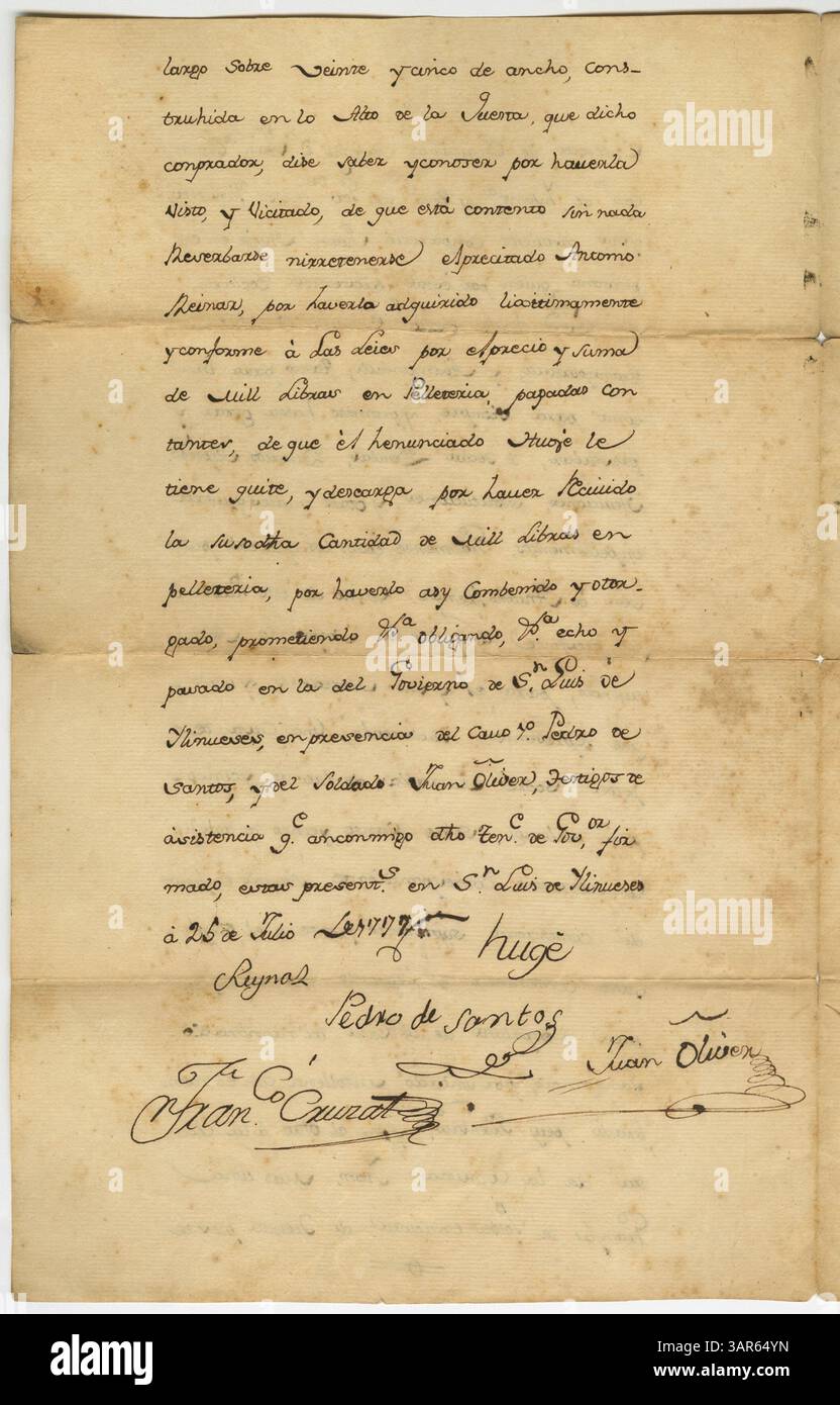 The sale documents a transfer of property from Jean Huge to Antoine ...