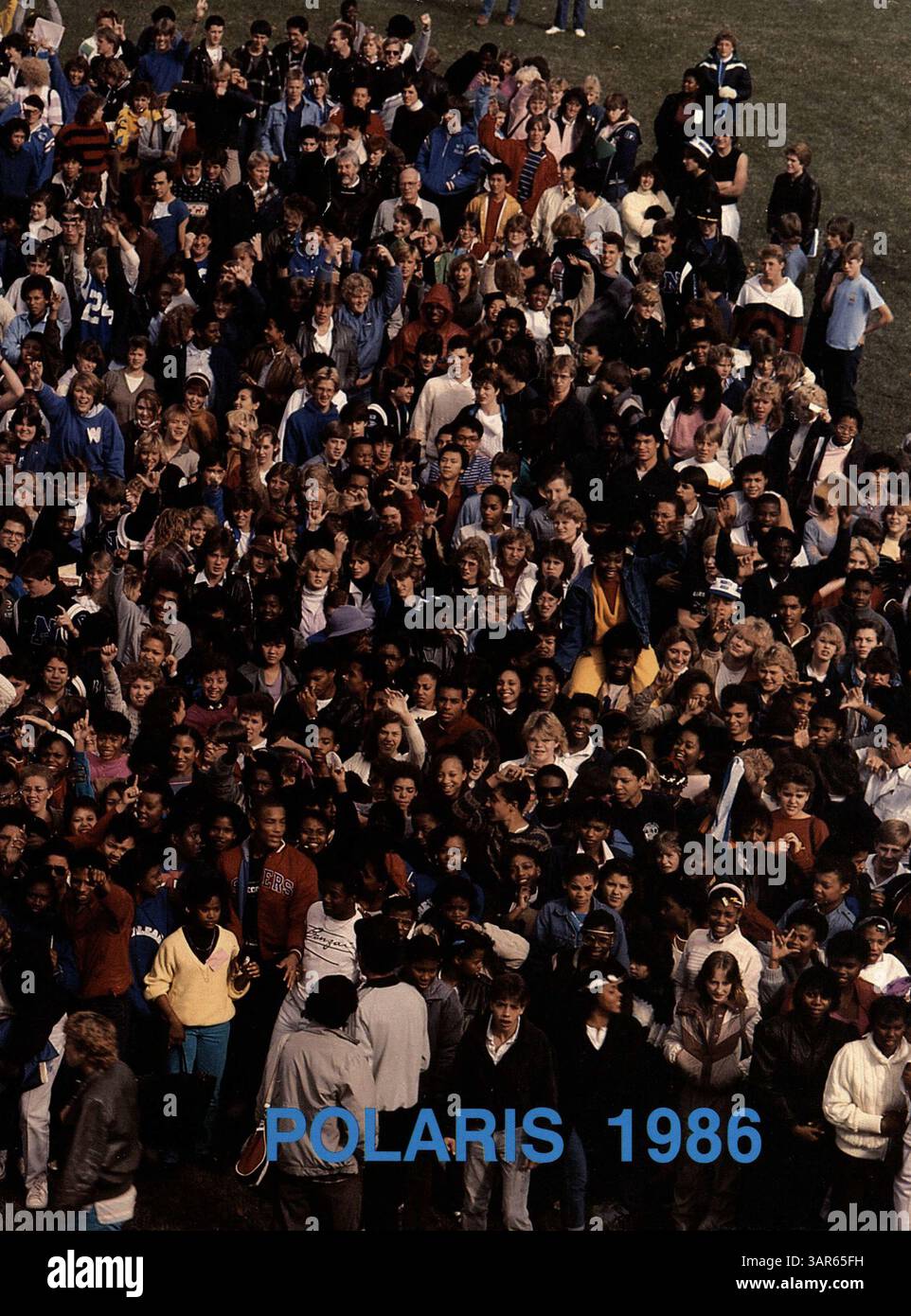 The 1986 North High School yearbook, 'Polaris 1986,' records the ...