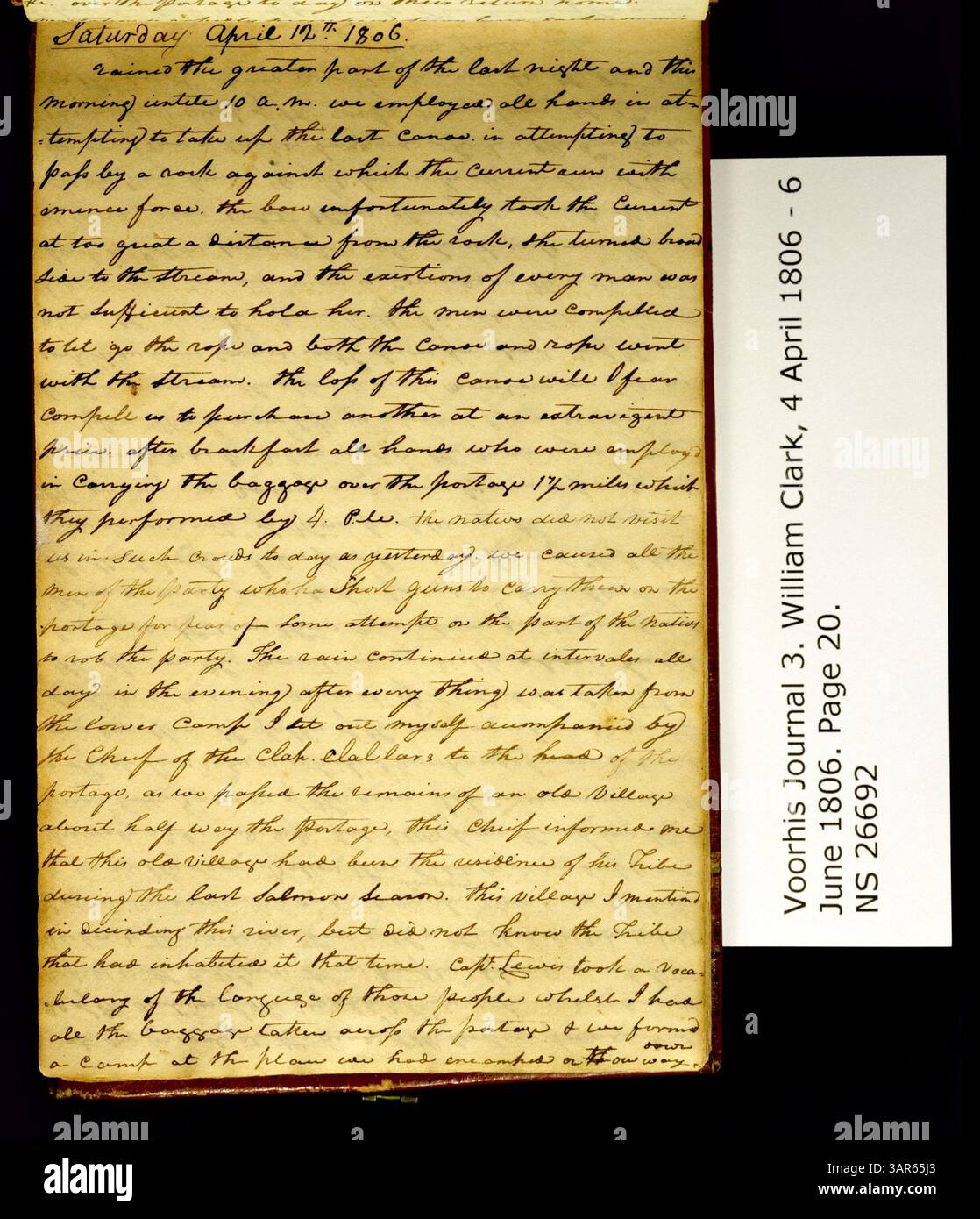 The Voorhis Journal No. 3 from April 4 to June 6, 1806, details the ...