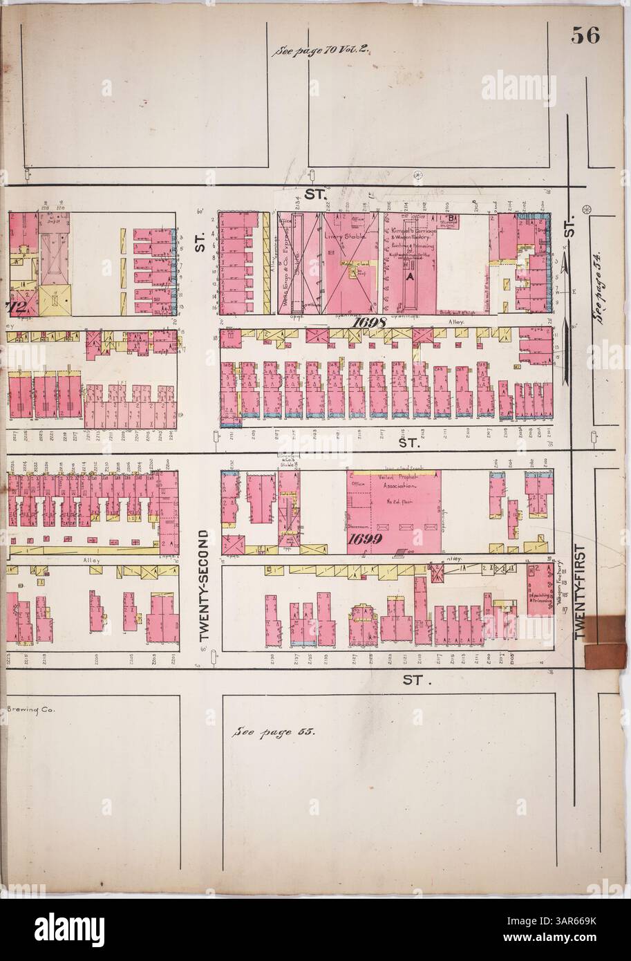 This 1892 fire insurance map, published by A. Whipple & Co., shows the ...