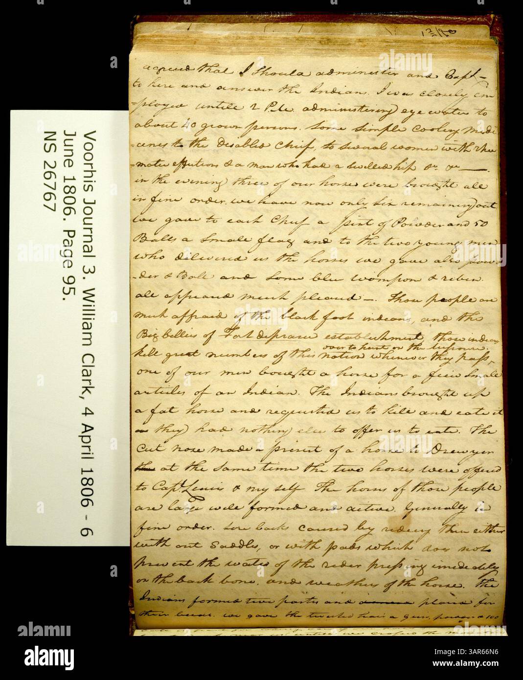 This entry from the Clark Family Collection, dated May 12, 1806 ...