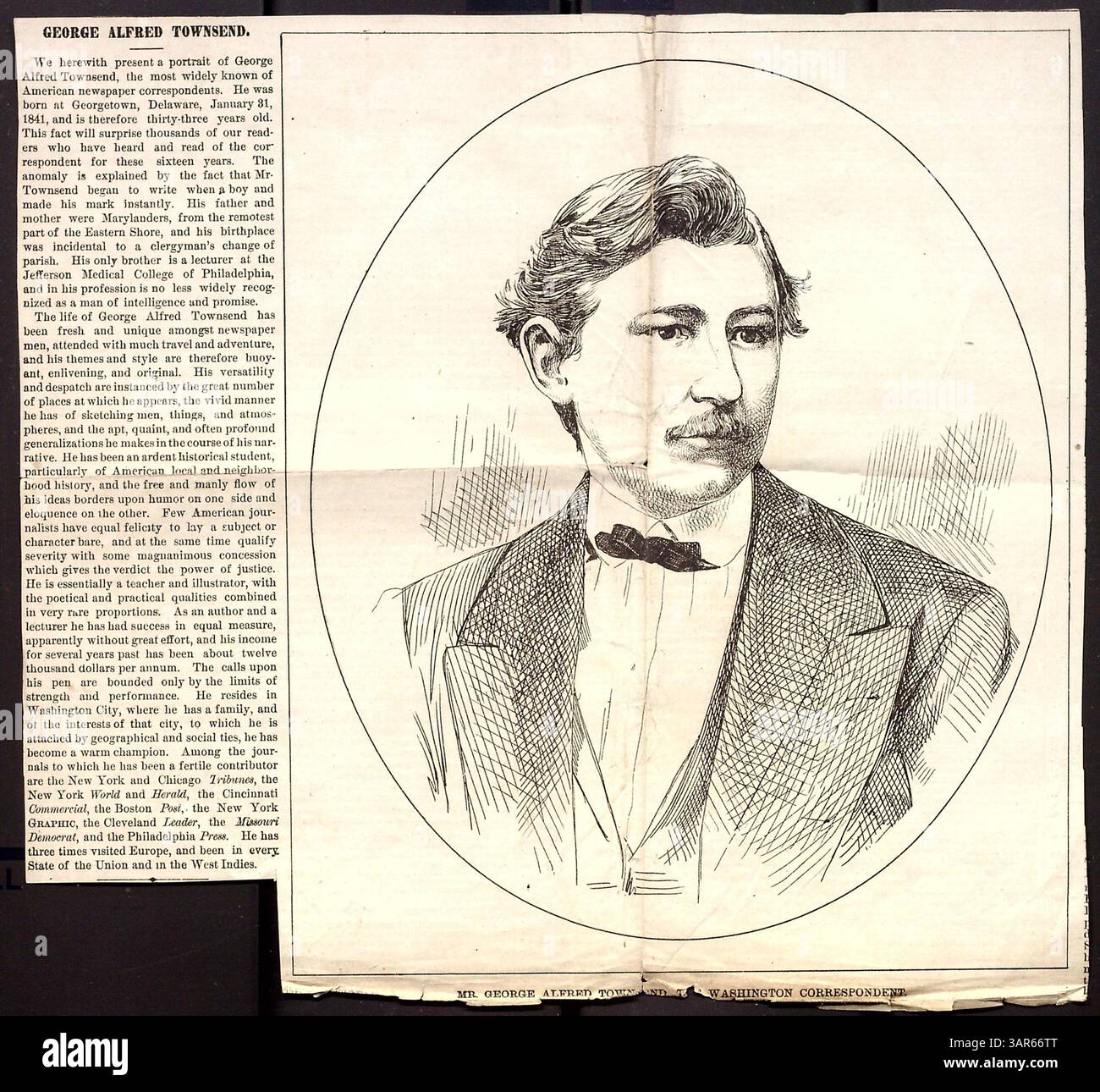 A newspaper clipping from 1874 in Thomas Butler Gunn's diaries ...