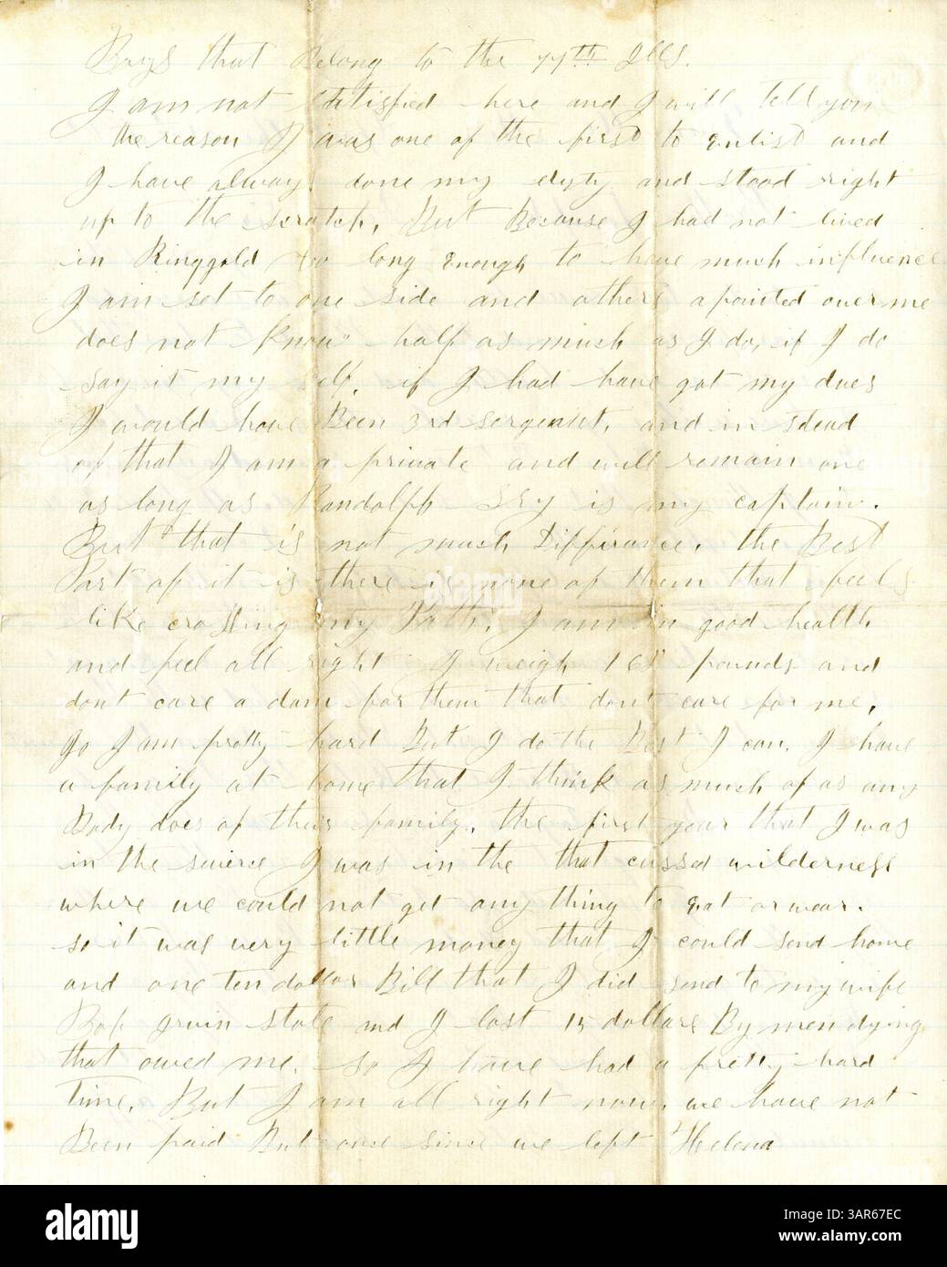 A letter from John N. Moulton, written on April 21, 1863, from ...